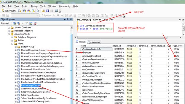 Database Objects Information Using Sql Query In Sql Server 